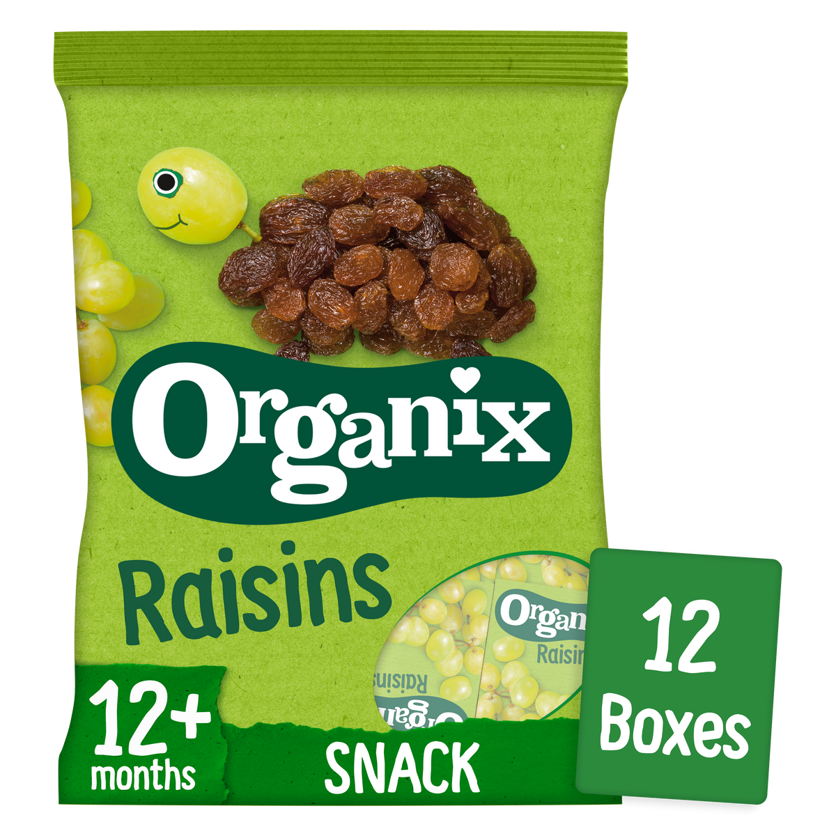 Organix Mini Organic Raisin Snack Boxes Toddler Snacks Multipack 12x14