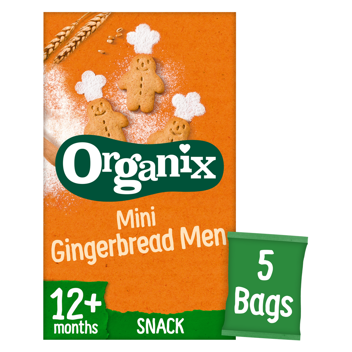 Mini Gingerbread Men Organic Toddler Snack Biscuits Multipack Case